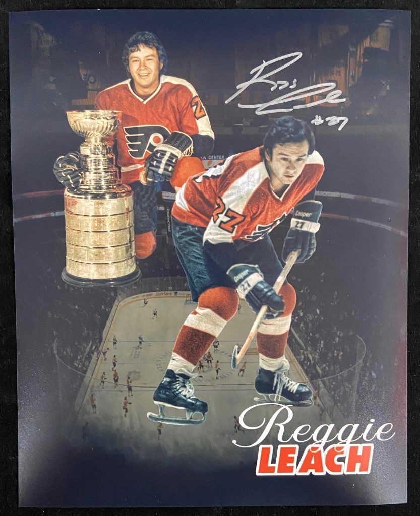 Philadelphia Flyers Reggie Leach Autographed 8x10 Photo - Carls Cards ...
