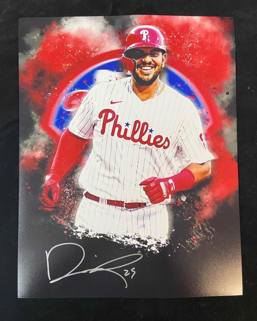 Philadelphia Phillies Darick Hall Autographed 11x14 Photo - Carls Cards ...