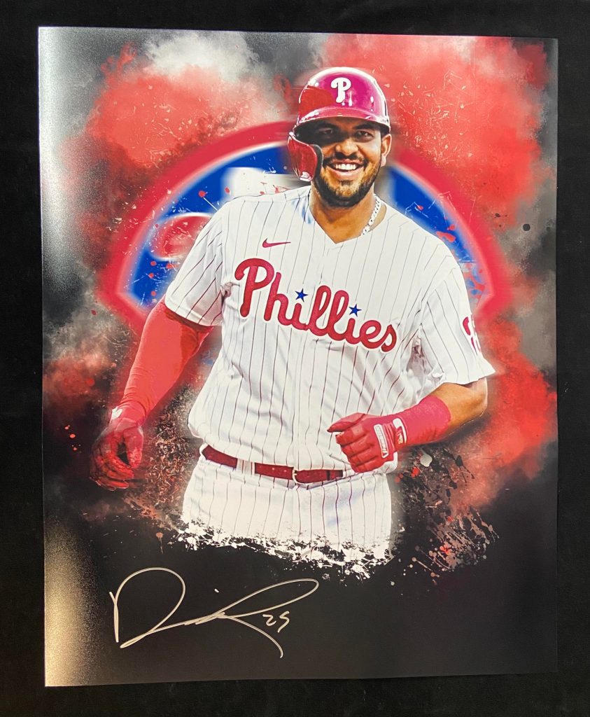 Philadelphia Phillies Darick Hall Autographed 16x20 Photo - Carls Cards ...