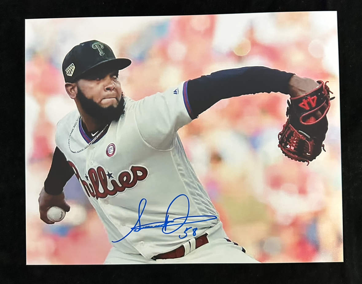 Philadelphia Phillies Seranthony Dominguez Autographed 11 x 14 Photo ...