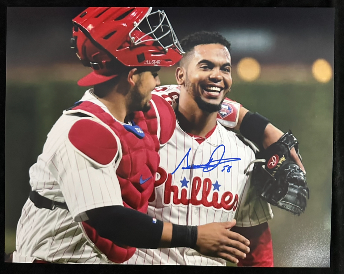 Philadelphia Phillies Seranthony Dominguez Autographed 11 x 14 Photo ...