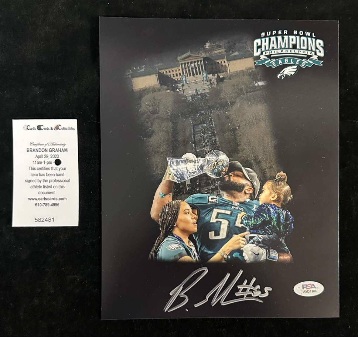 Philadelphia Eagles Brandon Graham Autographed 8 x 10 Photo - Carls ...