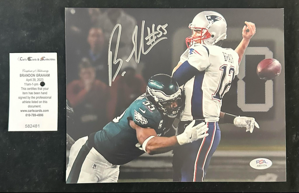 Philadelphia Eagles Brandon Graham Autographed 8 x 10 Photo - Carls ...