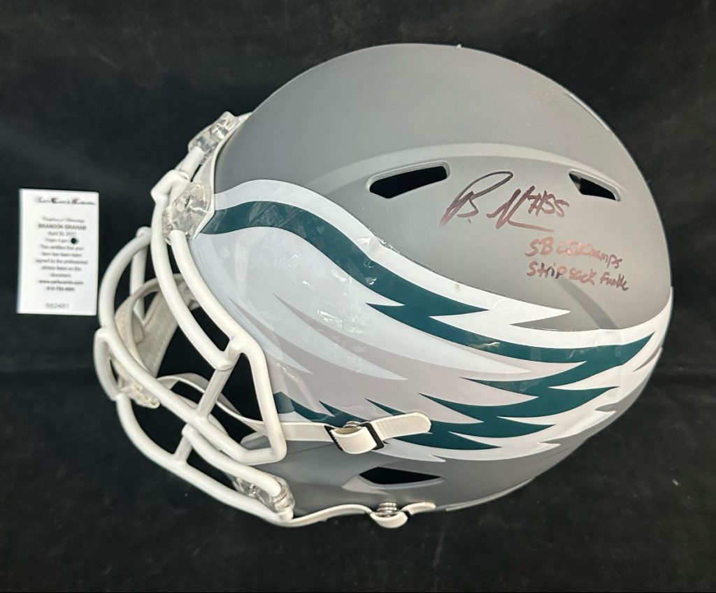 Philadelphia Eagles Brandon Graham Autographed Amp Full Size Helmet ...