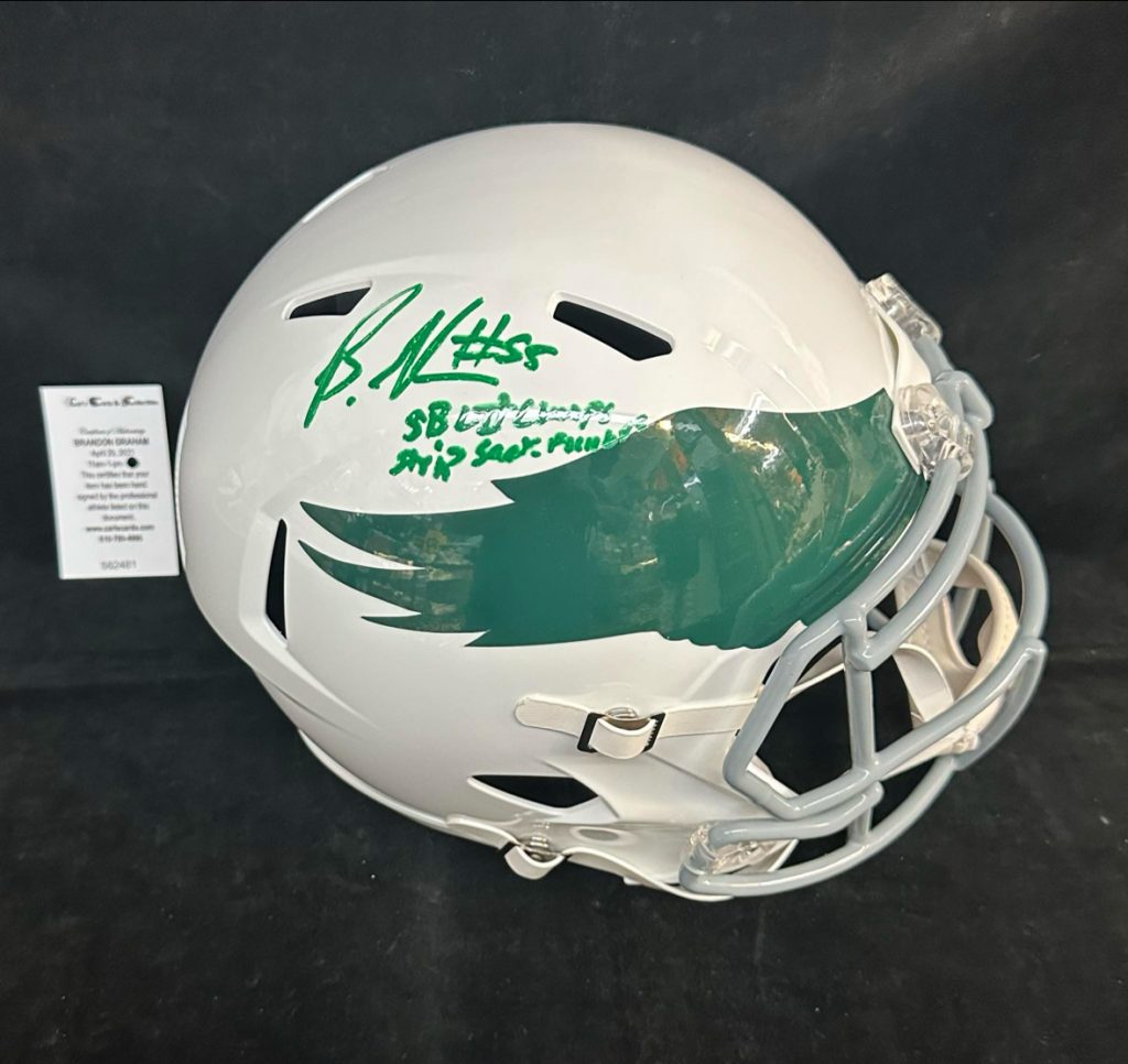 Philadelphia Eagles Brandon Graham Autographed White Full Size Helmet ...