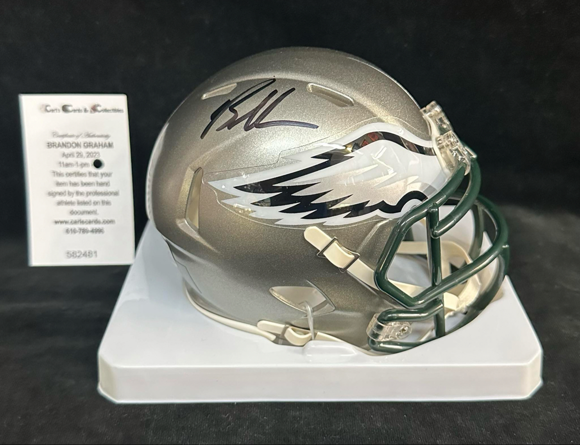 Philadelphia Eagles Brandon Graham Autographed Blaze Mini Helmet ...