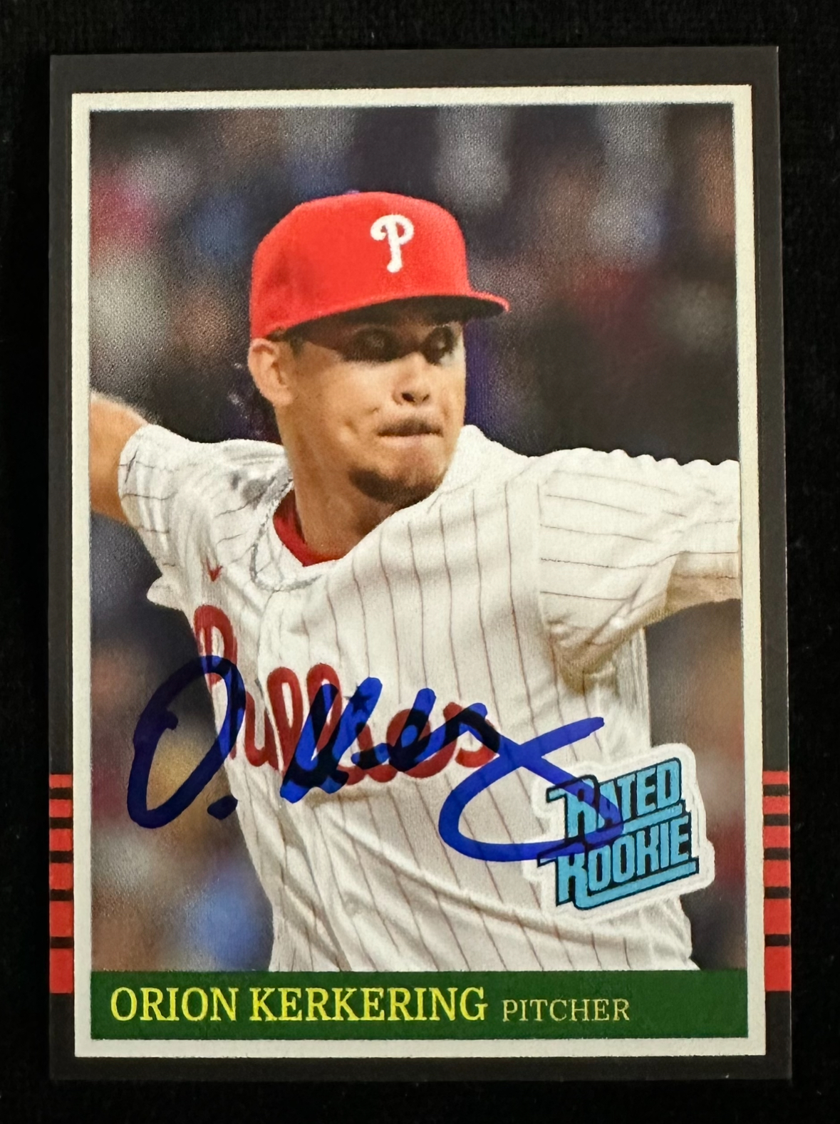 Philadelphia Phillies Orion Kerkering Autographed Custom Baseball Card ...