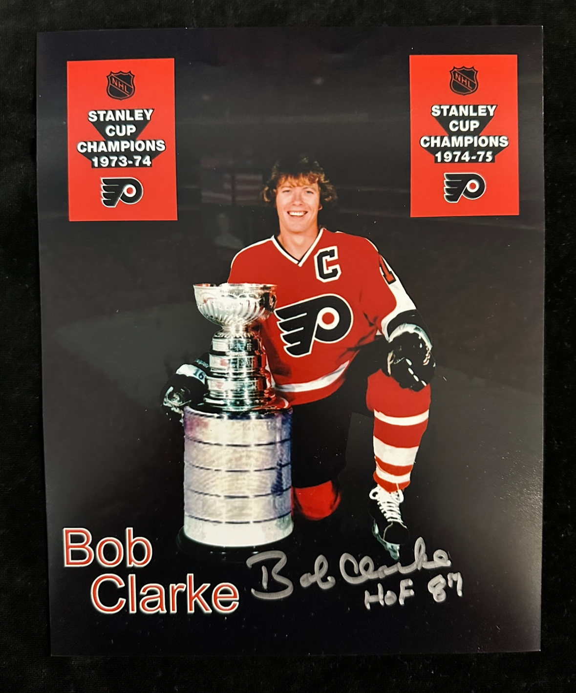 Philadelphia Flyers Bob Clarke Autographed 8 x 10 Photo - Carls Cards ...