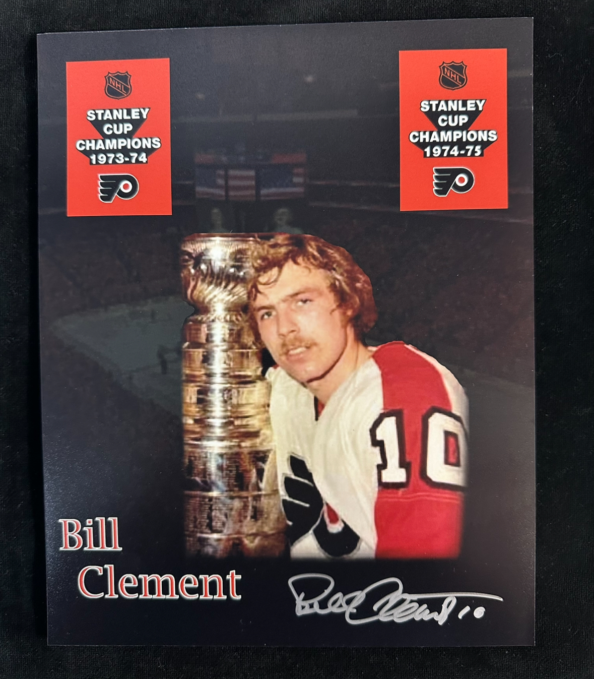 Philadelphia Flyers Bill Clement Autographed 8 x 10 Photo - Carls Cards ...