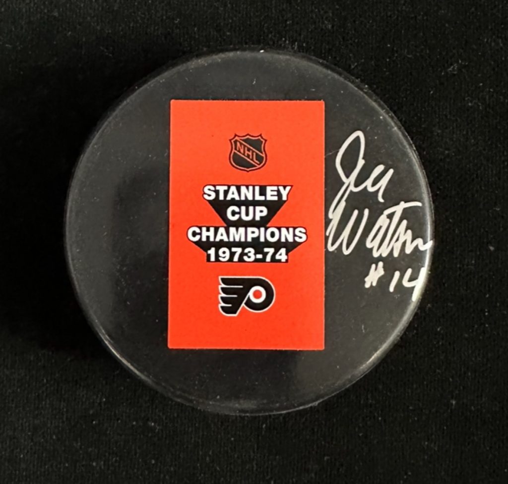 Philadelphia Flyers Joe Watson Autographed Puck - Carls Cards ...