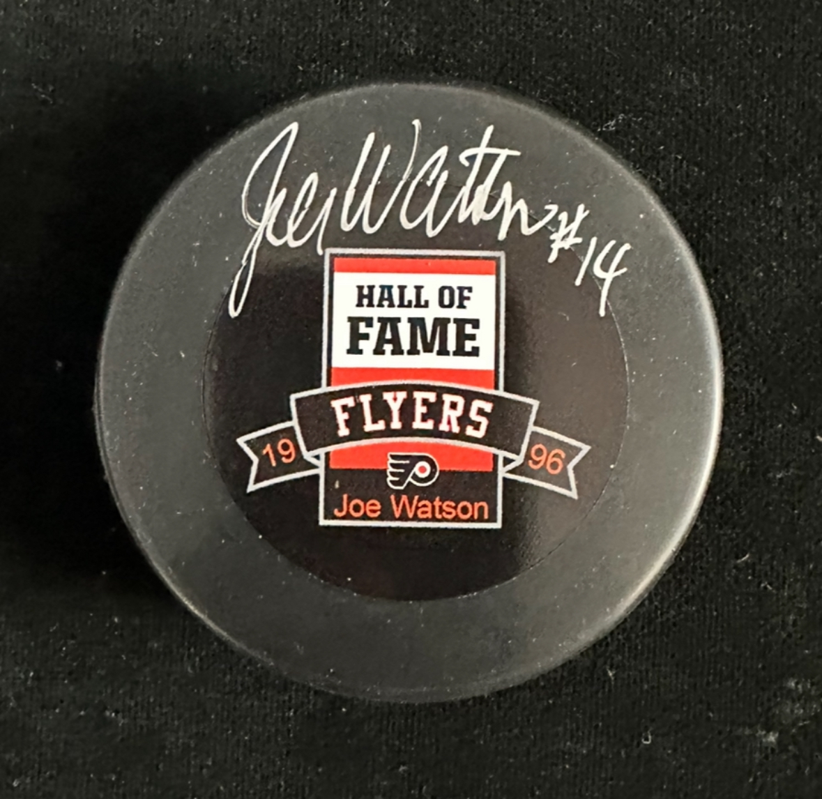 Philadelphia Flyers Joe Watson Autographed Puck - Carls Cards ...
