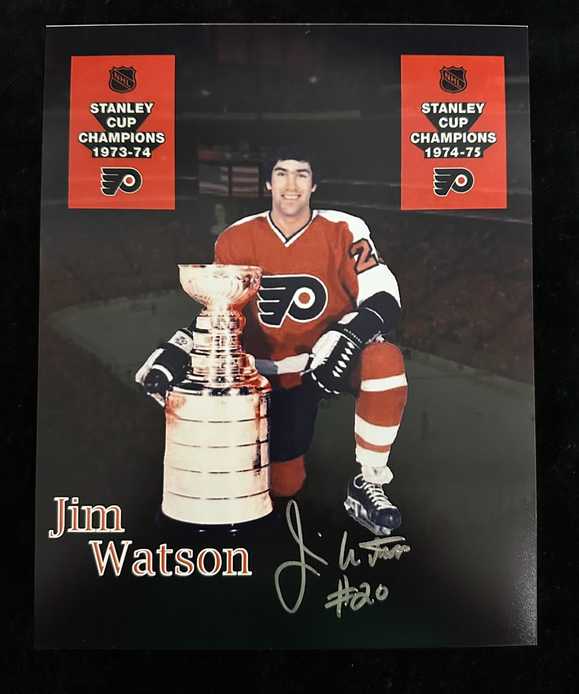 Philadelphia Flyers Jim Watson Autographed 11 x 14 Photo - Carls Cards ...