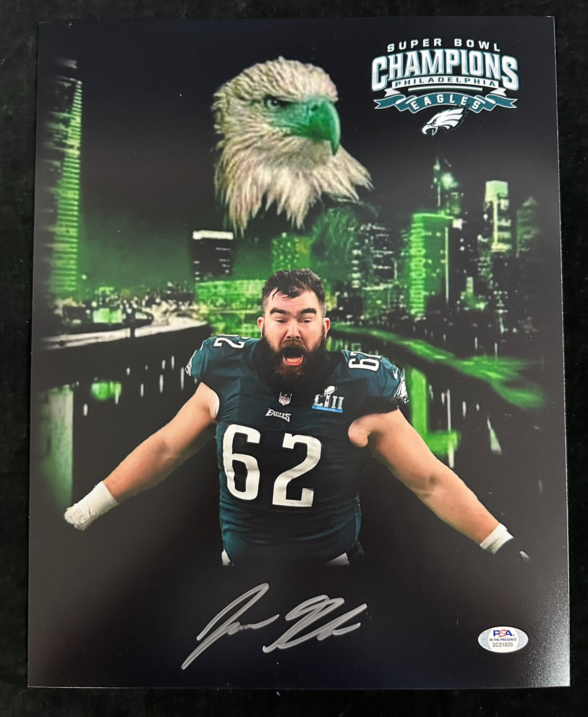 Philadelphia Eagles Jason Kelce Autographed 11 x 14 Photo - Carls Cards ...