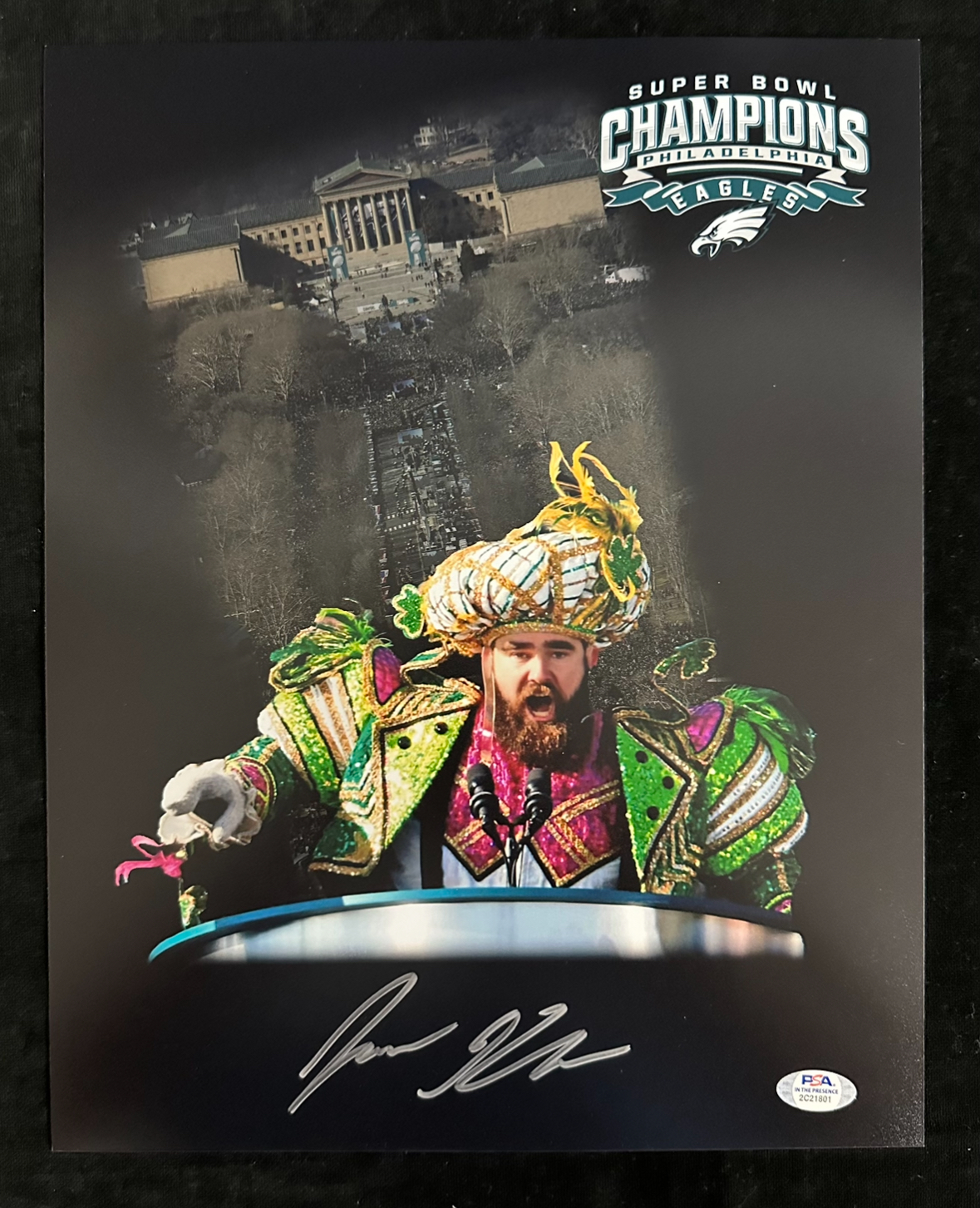 Philadelphia Eagles Jason Kelce Autographed 11 x 14 Photo - Carls Cards ...