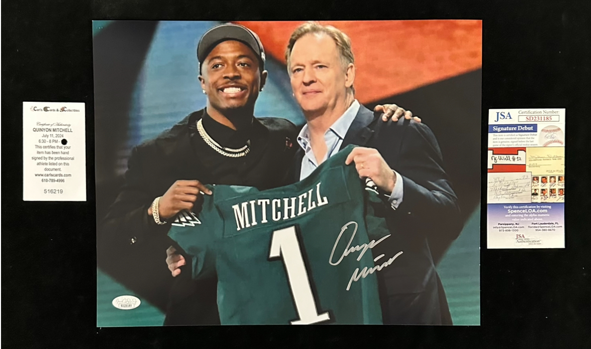 Philadelphia Eagles Quinyon Mitchell Autographed 11 x 14 Photo - Carls ...
