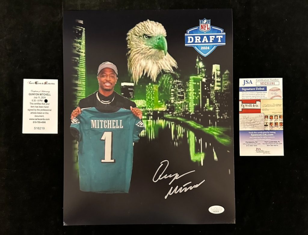 Philadelphia Eagles Quinyon Mitchell Autographed 11 x 14 Photo - Carls ...