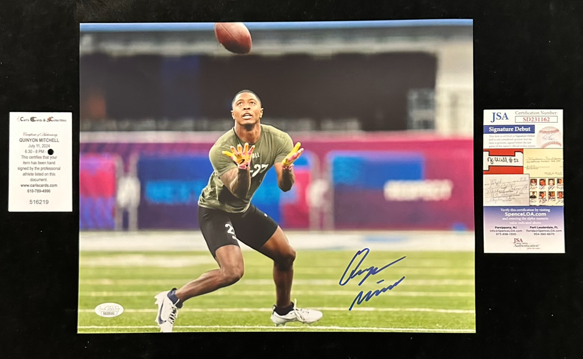 Philadelphia Eagles Quinyon Mitchell Autographed 11 x 14 Photo - Carls ...