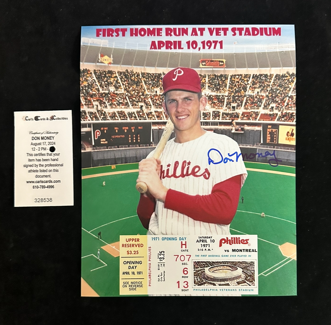 Philadelphia Phillies Don Money Autographed 8 x 10 Photo - Carls Cards ...