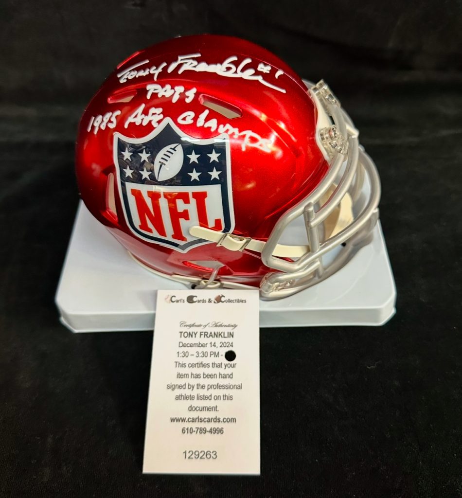 New England Patriots Kicker Tony Franklin Autographed NFL Shield Mini ...