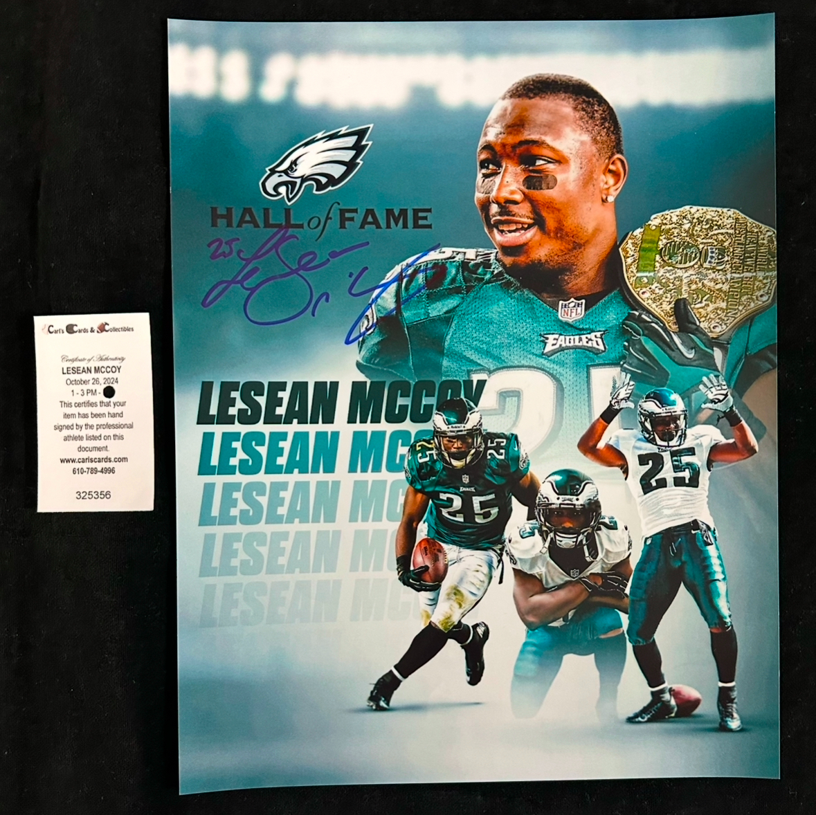 Philadelphia Eagles LeSean McCoy Autographed 11 x 14 Photo - Carls ...
