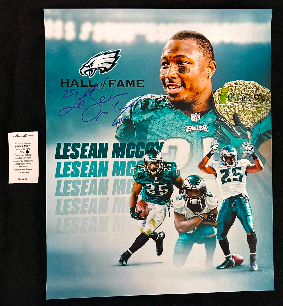 Philadelphia Eagles LeSean McCoy Autographed 16 x 20 Photo - Carls ...