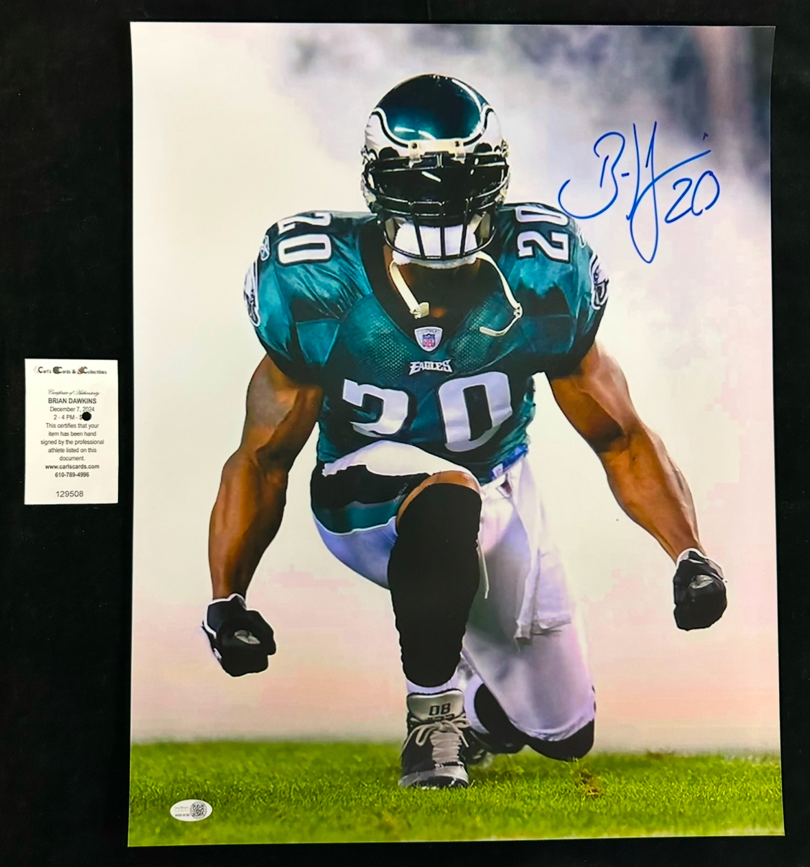 Philadelphia Eagles Brian Dawkins Autographed 16 x 20 Photo - Carls ...